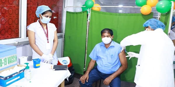 Mass Vaccination started at Talcher Coalfields of MCL