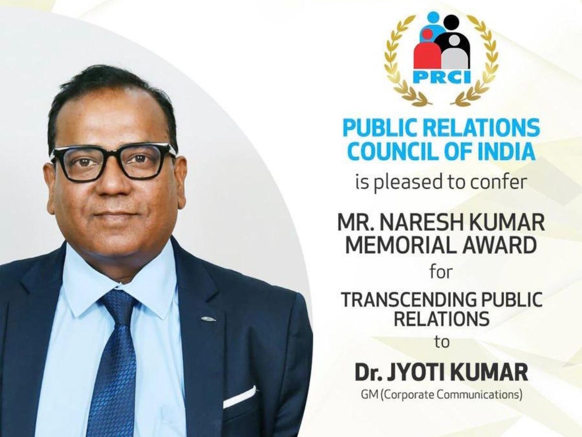 Dr. Jyoti Kumar, GM (CC), GAIL conferred with Naresh Kumar Memorial Award Dr. Jyoti Kumar, GM (CC), GAIL conferred with Naresh Kumar Memorial Award