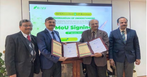 RITES signs MoU with IIT-Roorkee RITES signs MoU with IIT-Roorkee